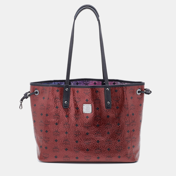 MCM | Bags | Mcm Metallic Red Visetos Coated Canvas Project Reversible ...